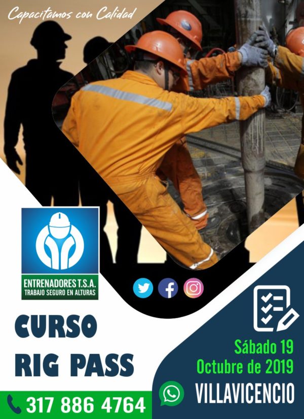 CURSO RIG PASS - Entrenadores TSA Cursos de Trabajo Seguro en Alturas